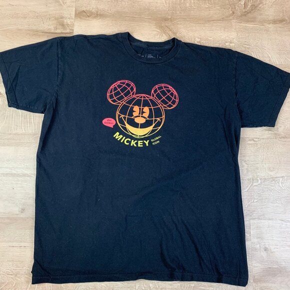 Disney | Shirts | Neff X Disney Collab Mickey Mouse World Global Icon ...